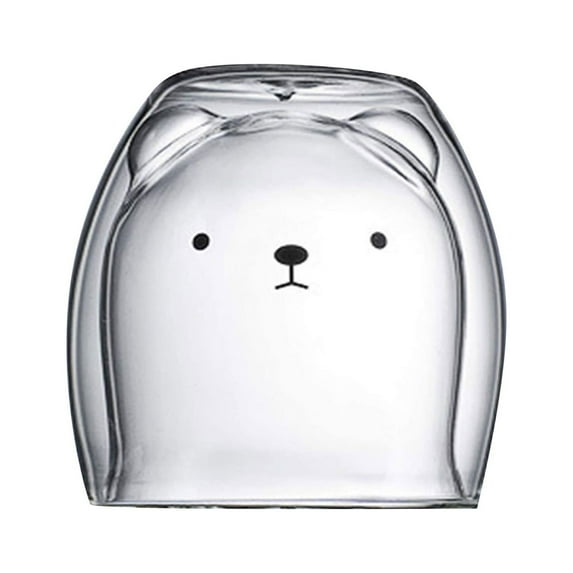 Double Wall Insulated Cartoon Themed Glass Mug For Hot Milk And Coffee ...