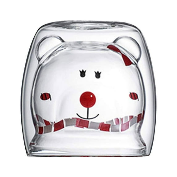 Double Wall Insulated Cartoon Themed Glass Mug For Hot Milk And Coffee ...