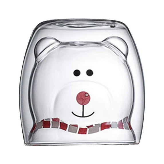 Double Wall Insulated Cartoon Themed Glass Mug For Hot Milk And Coffee ...