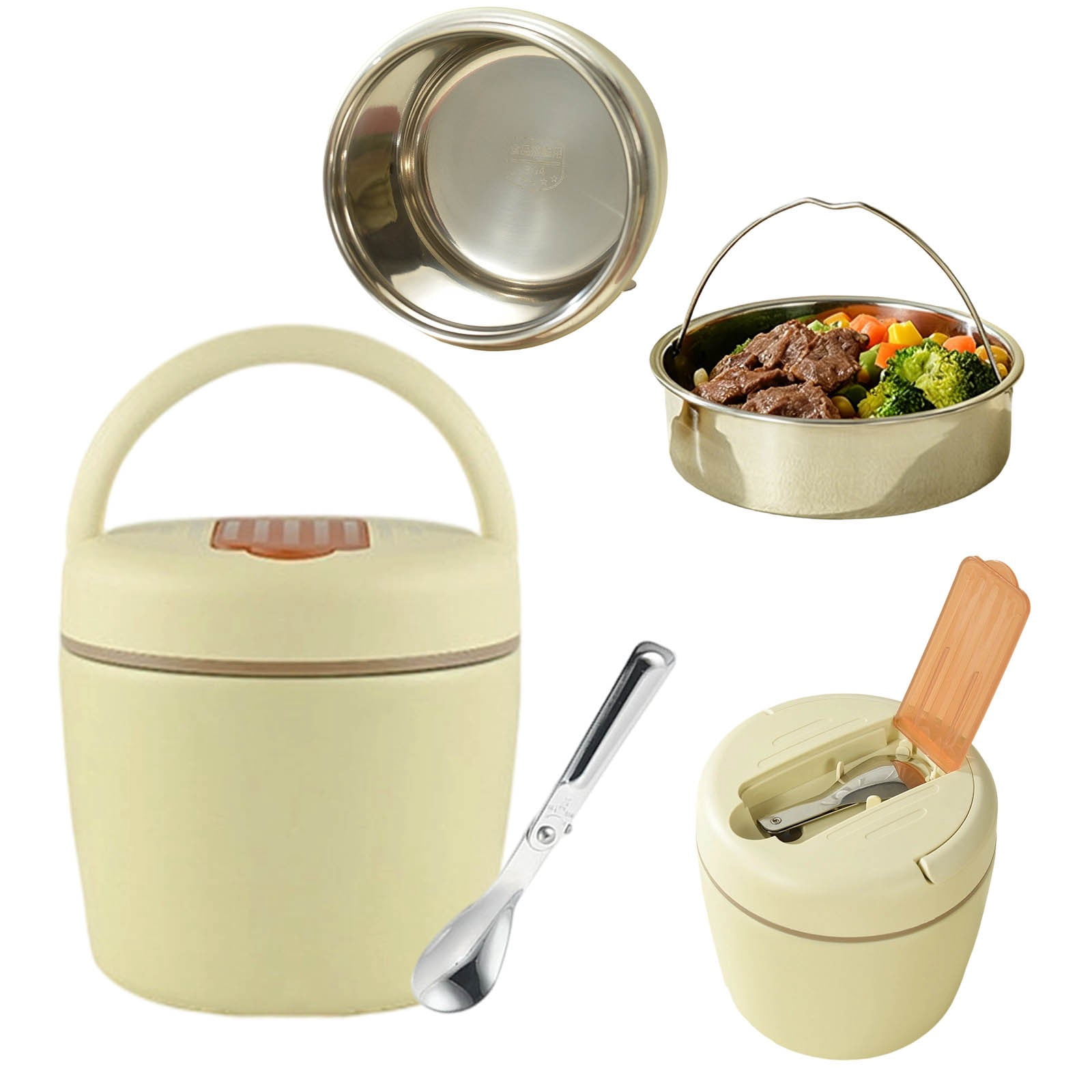 Double Wall Vacuum Insulated Food Jar 50.7oz/1.5L Stainless Steel Wide ...
