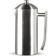Double-Walled Stainless Steel French Press Coffee Maker - Brushed 36 oz ...