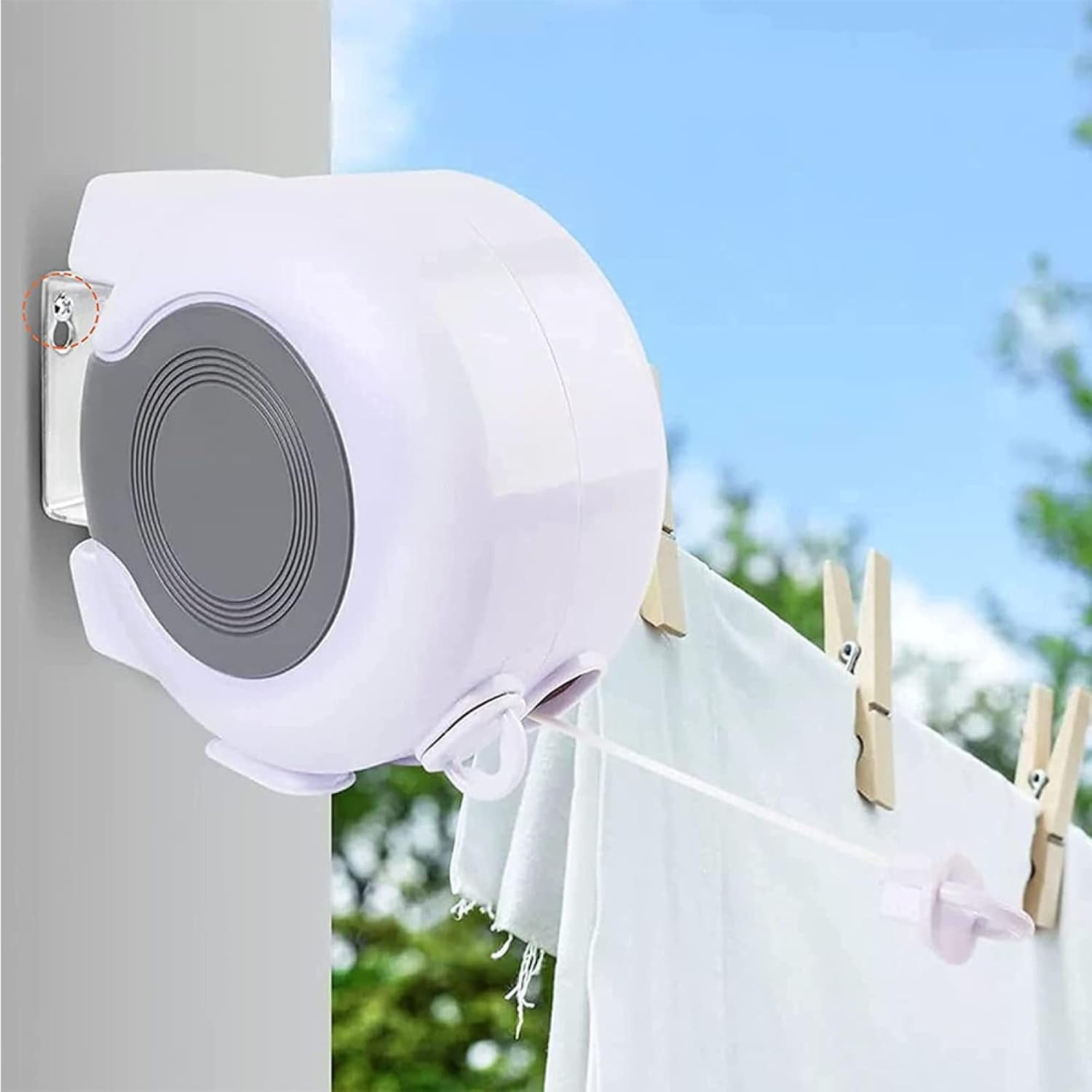 Double Washing Lines Outdoor Heavy Duty Wall Mounted Clothes Line for ...