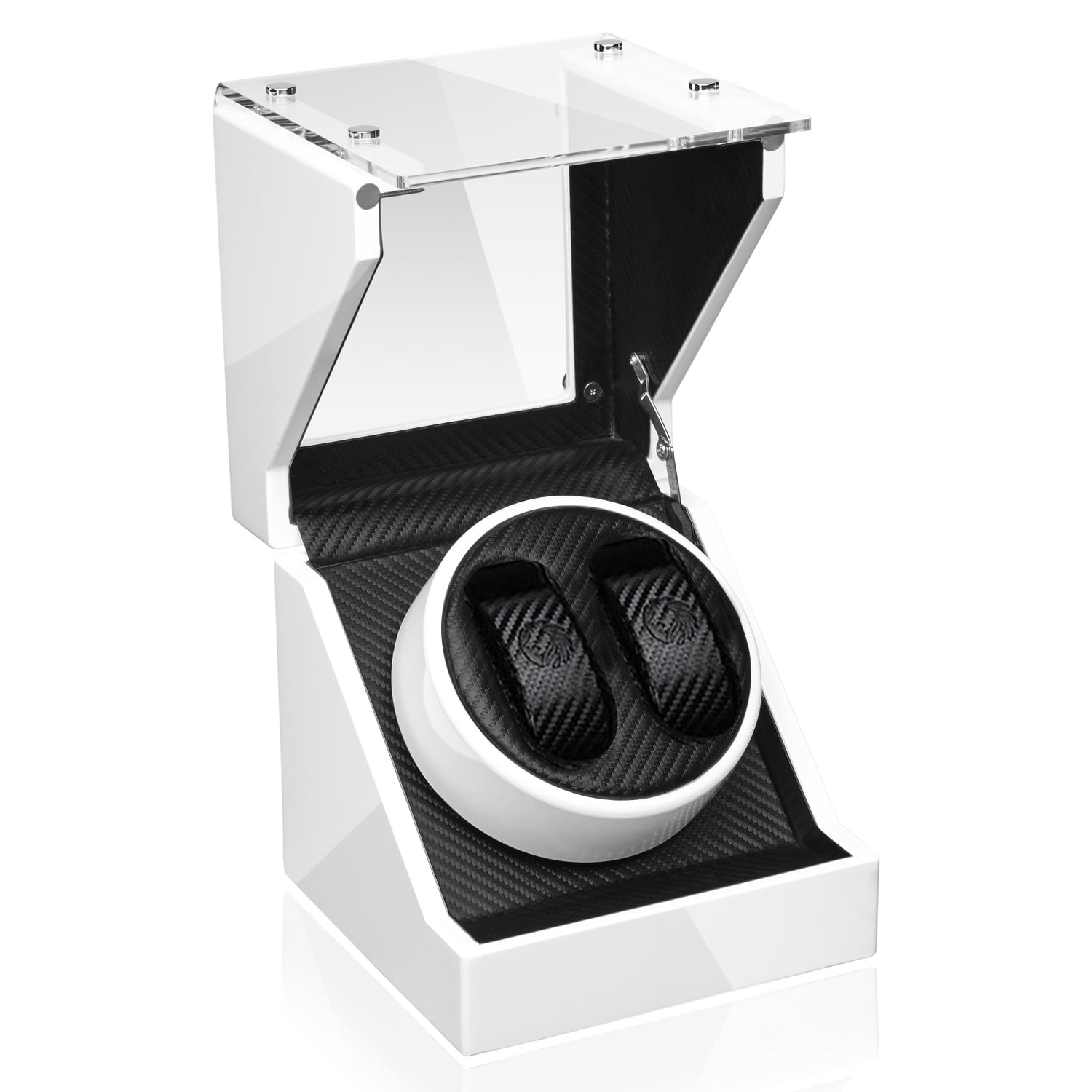 Double Watch Winder for Automatic Watches, Black White Automatic Watch ...