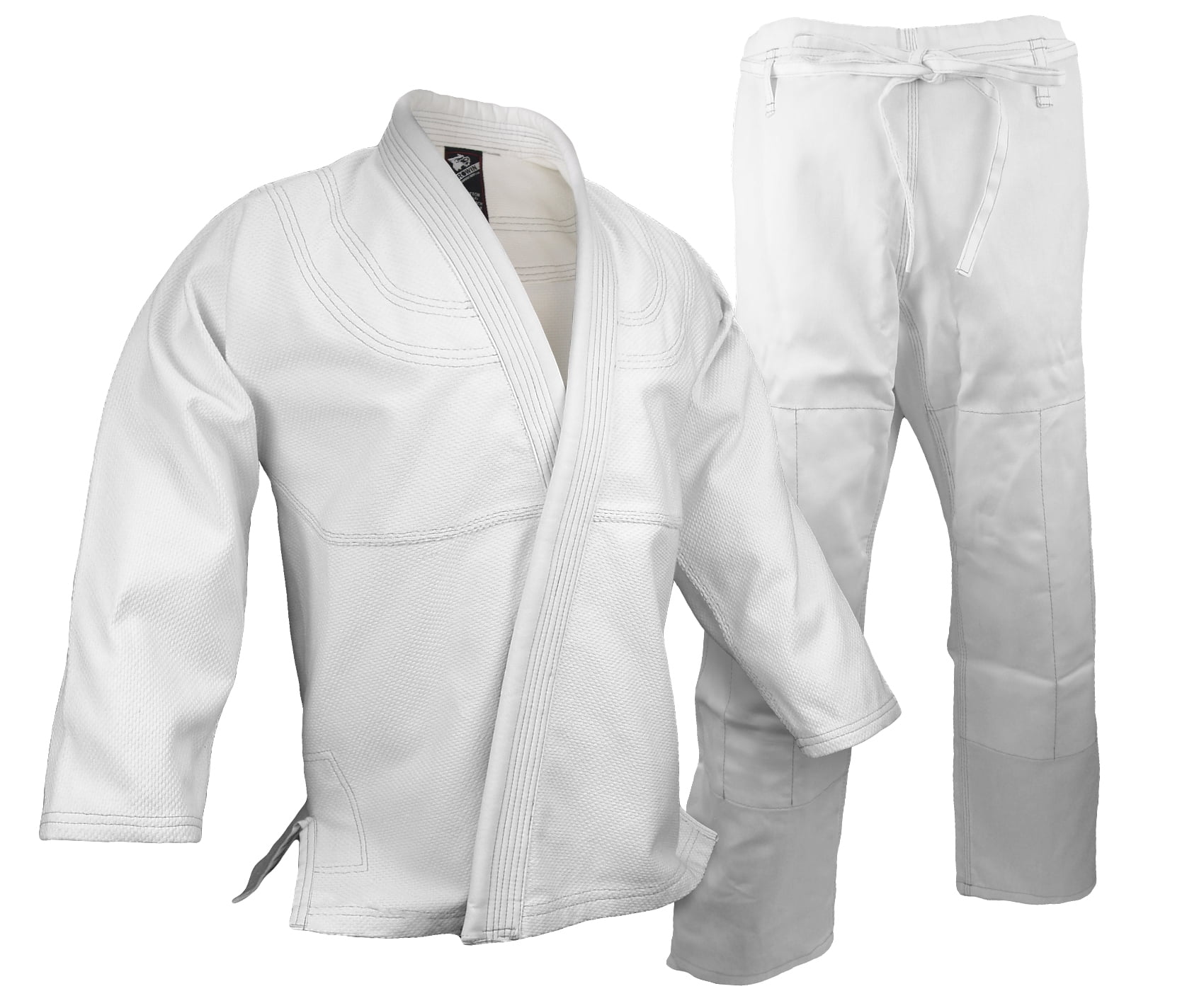Double Weave BJJ Gi Kimono, 100% cotton Preshrunk, Jiu Jitsu White ...
