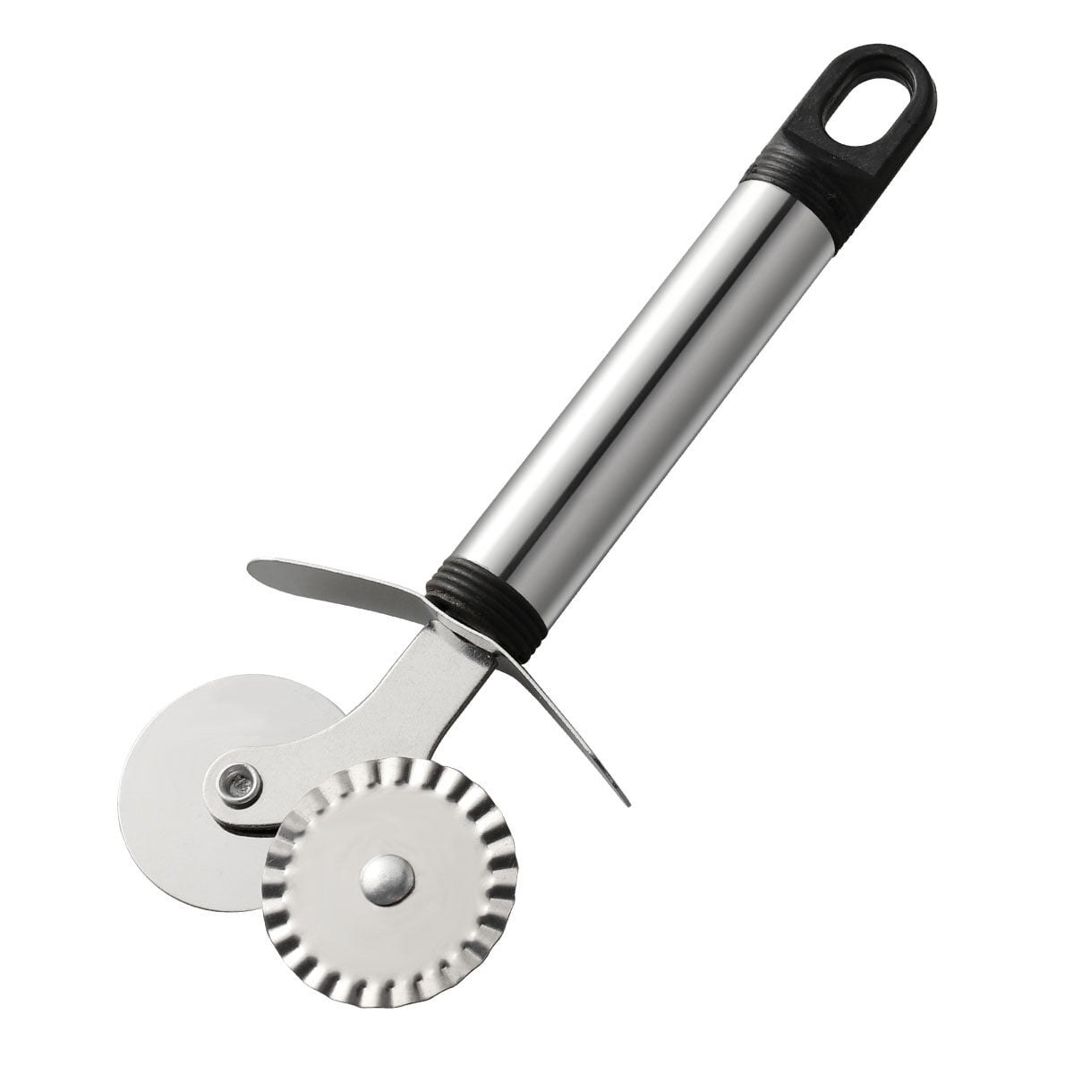 Double Wheel Stainless Steel Pizza Cutter Pizza Roller Gadget Pastry ...