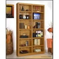 Double Wide Bookcase, Dry Oak Finish 12 Shelves - Walmart.com
