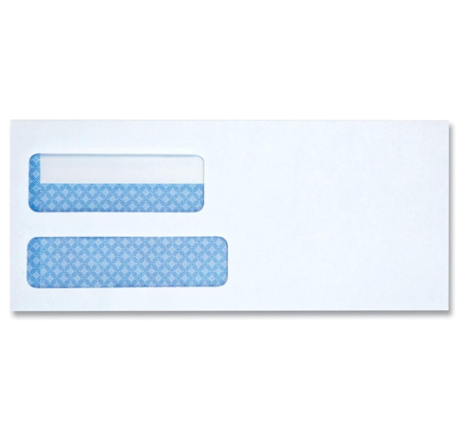 Double Window Business Envelope, #10, Square Flap, Gummed Closure, 4.13 ...