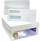 Double Window Check Envelopes - 500 Pack Ready-Seal Security Tinted ...