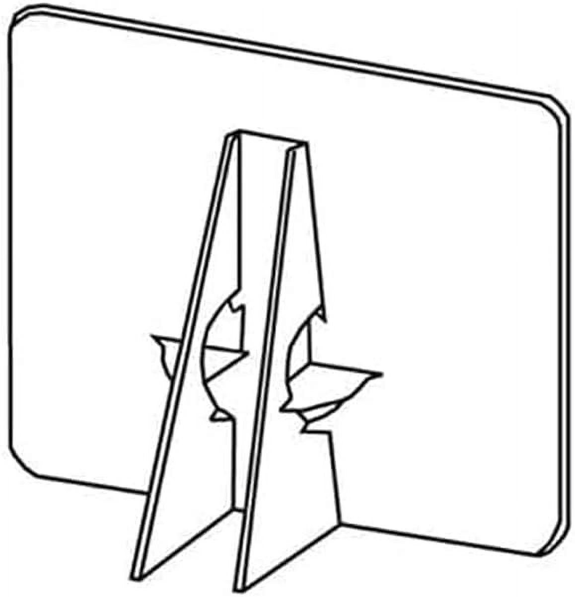 Double Wing Easel Back, 12 inches, White, Package of 25 (L328-1238 ...