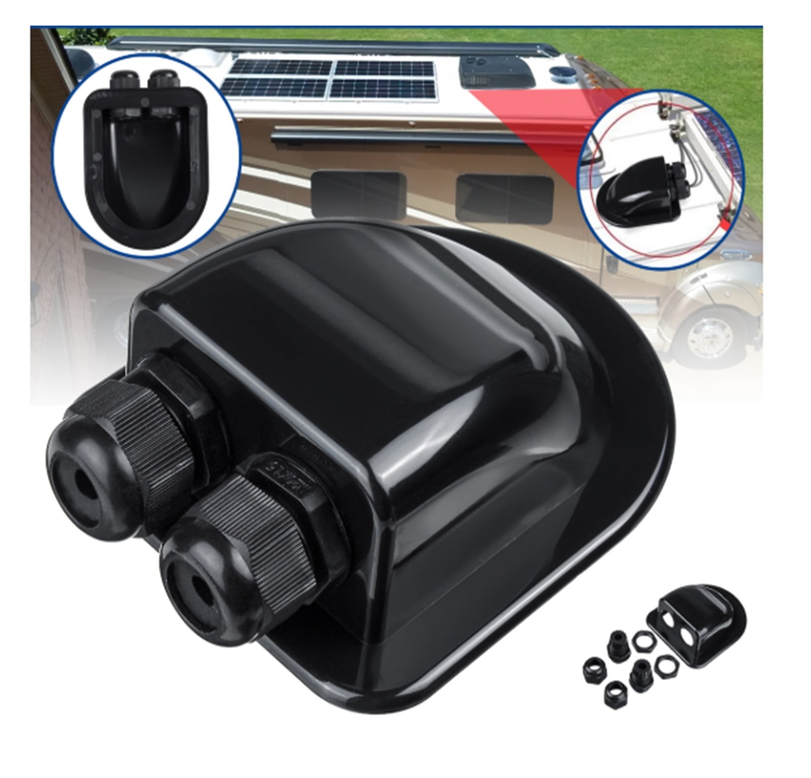Double Wire Entry Gland Box Solar Panel Roof Wire Entry Gland Box Cable ...