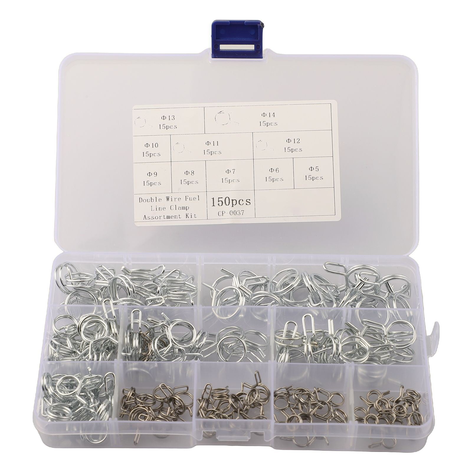 Double Wire Hose Clamps 150 Pieces Total 5Mm To 14Mm Sizes Easy To ...