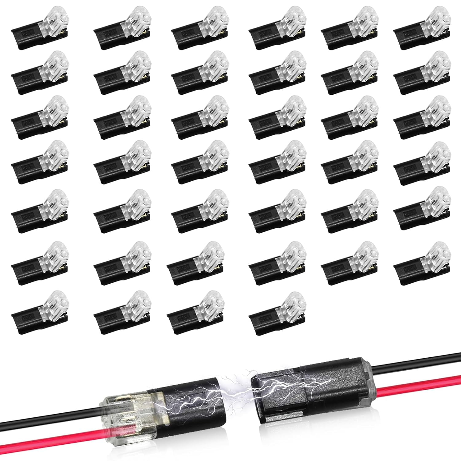 Double-Wire Plug-In Connector Led Light Strip Connectors 2 Pin,Multi ...