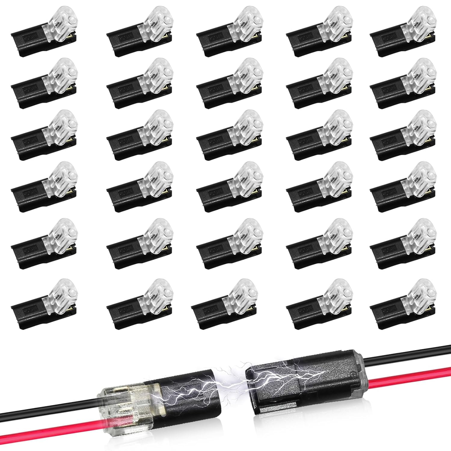 Double-Wire Plug-In Connector Led Light Strip Connectors 2 Pin,Multi ...