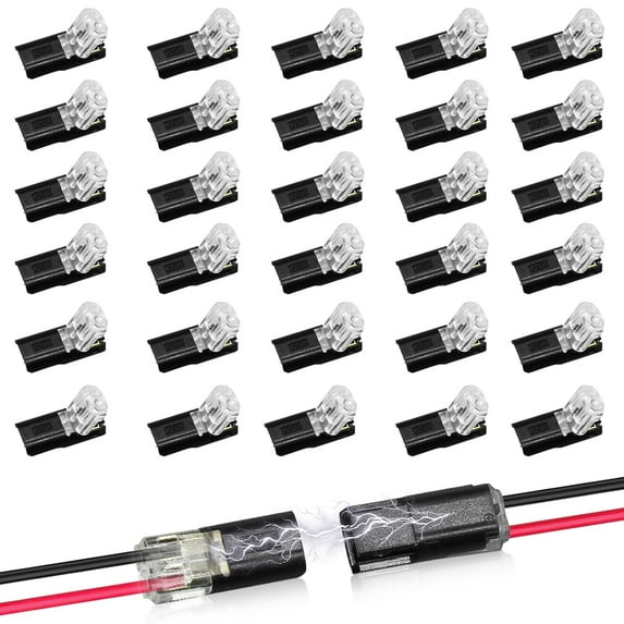 Double-Wire Plug-In Connector Led Light Strip Connectors 2 Pin,Multi ...