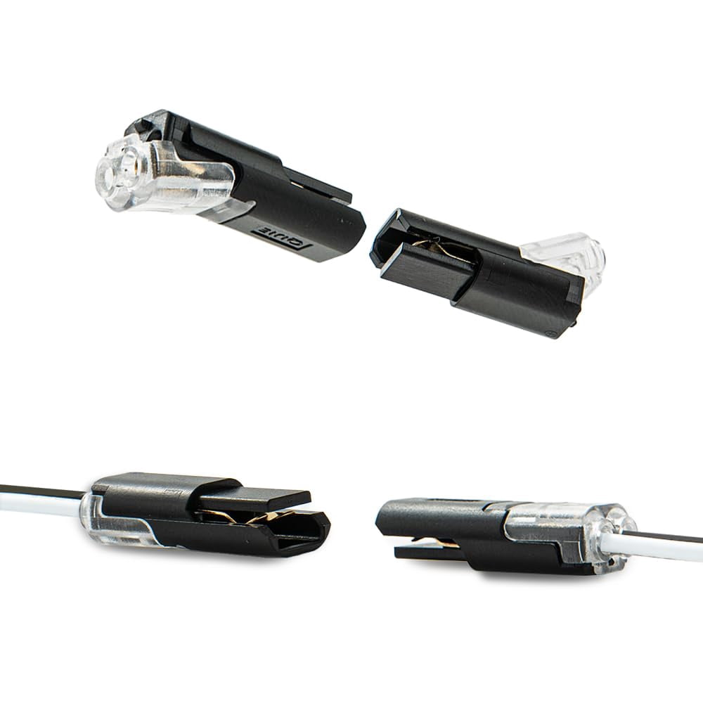 Double-Wire Plug-In Connector, Low Voltage Wire Connector With Locking ...