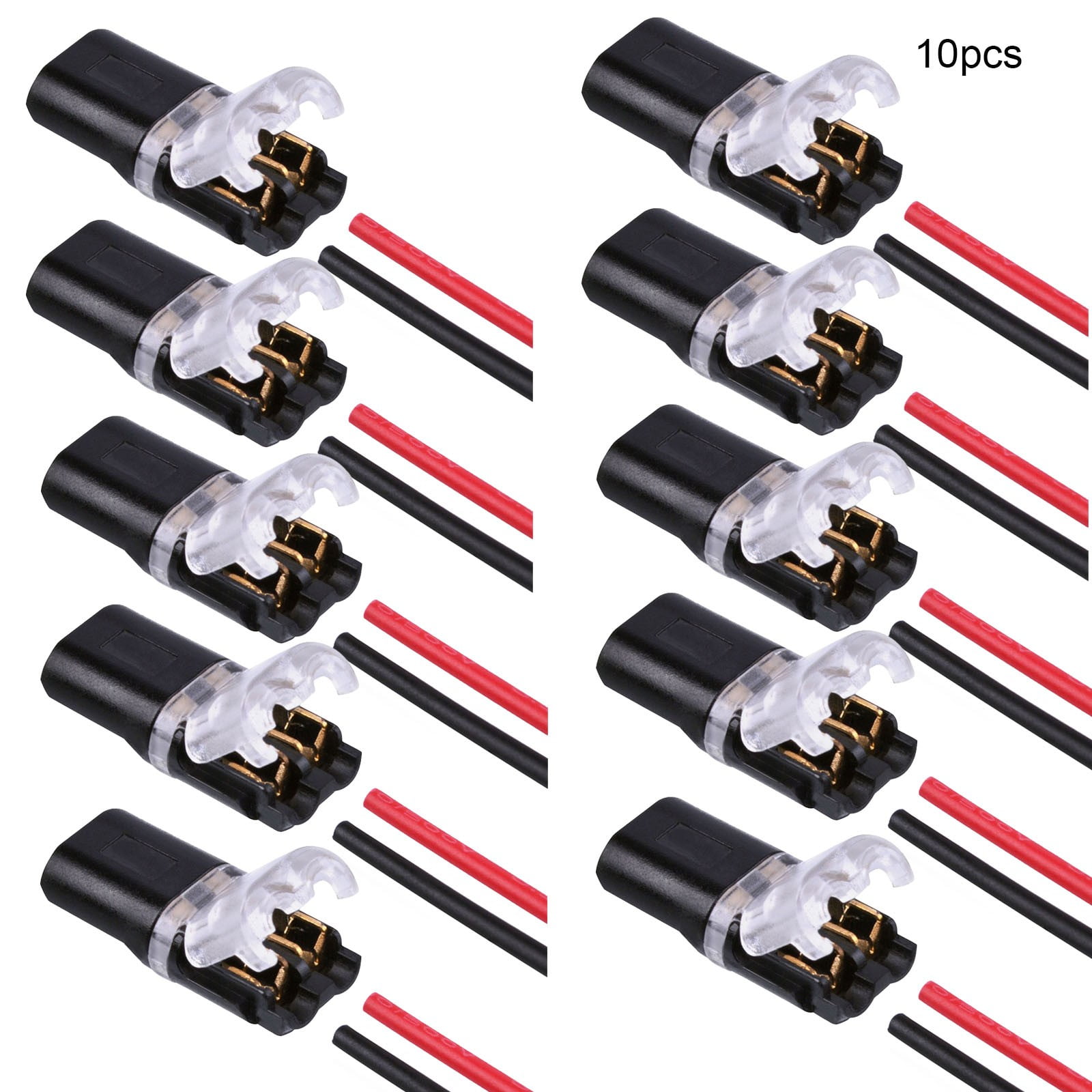 Double-Wire Plug-In Connector with Locking Buckle（10pcs） - Walmart.com