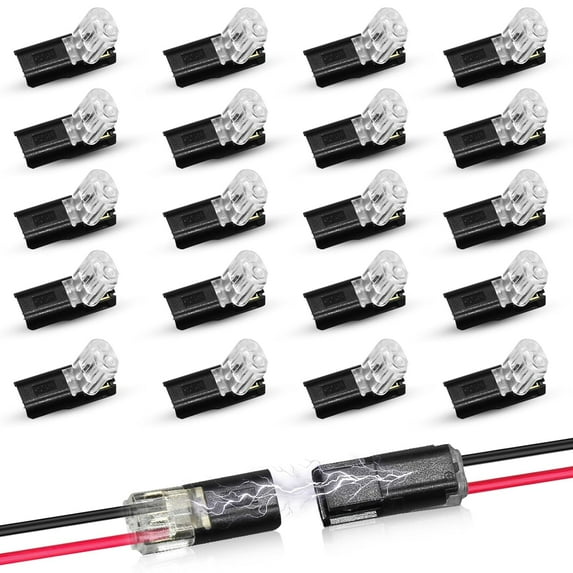 Double-Wire Plug-in Connector LED Light Strip Connectors 2-Pin ...