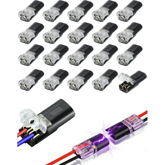 Double-Wire Plug-in Connector Led Light Strip Connectors 2 Pin, Double ...