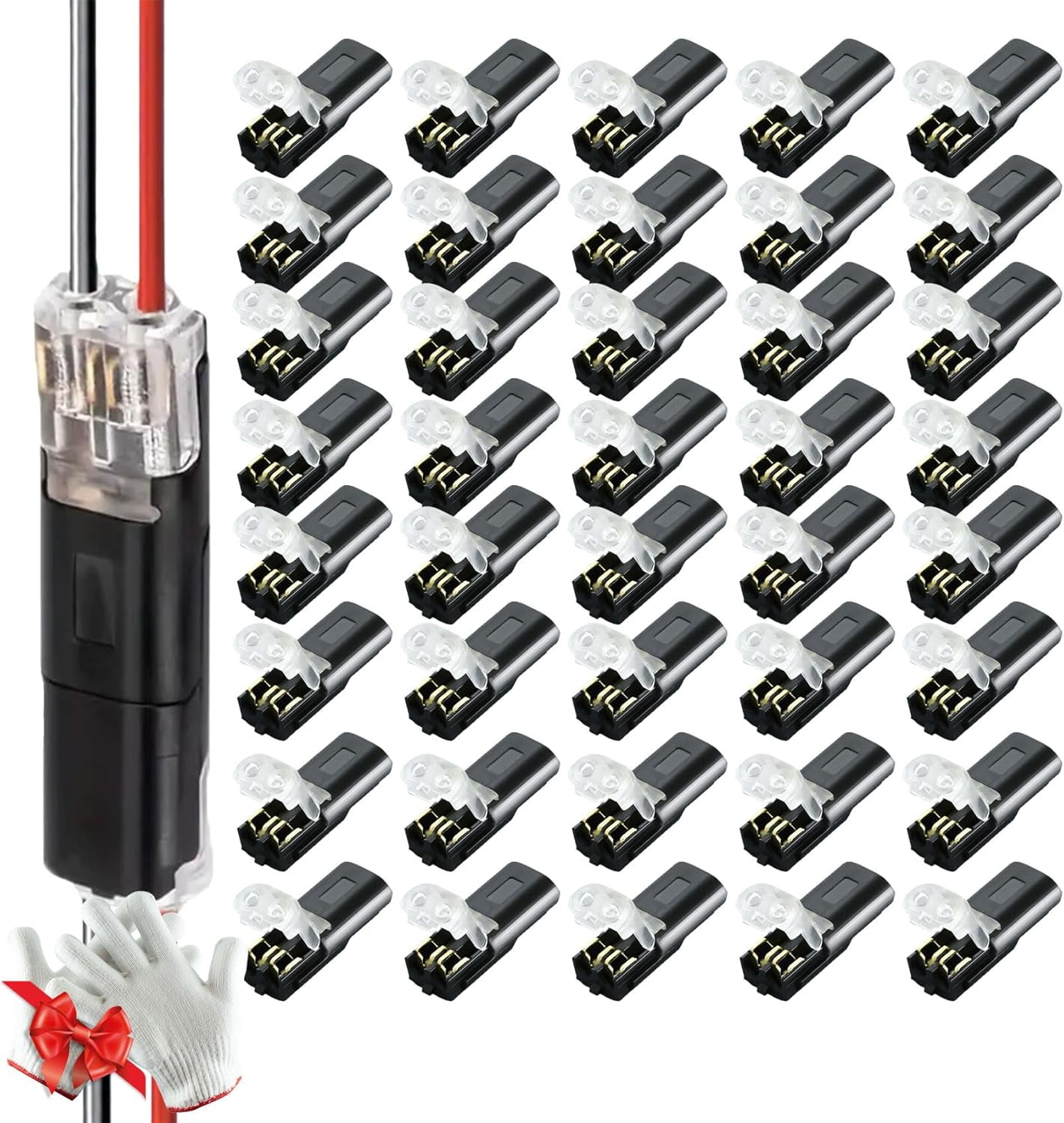 Double-Wire Plug-in Connector Led Light Strip Connectors 2 Pin, Double ...