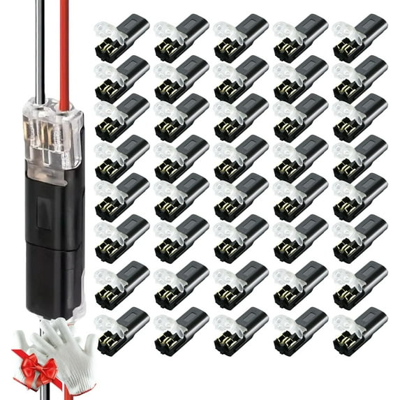 Double-Wire Plug-in Connector Led Light Strip Connectors 2 Pin, Double ...