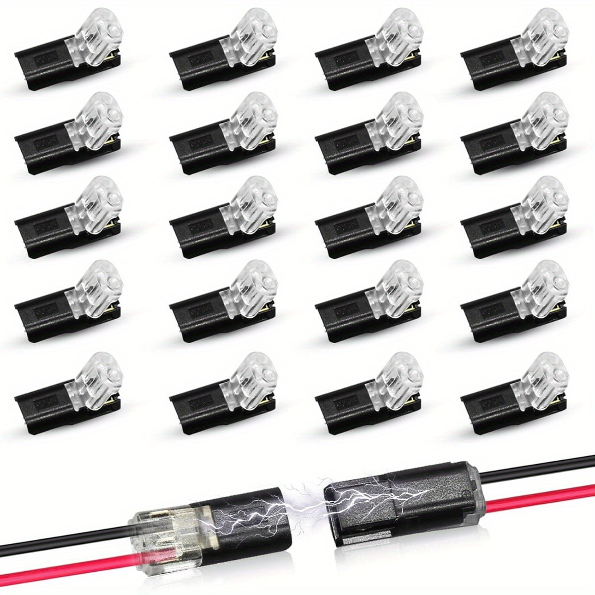 Double-Wire Plug-in Connector Led Light Strip Connectors 2 Pin, Led ...