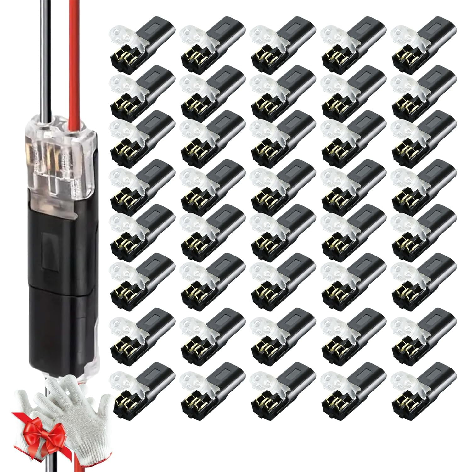 Double-Wire Plug-in Connector Led Light Strip Connectors 2 Pin, Quick ...