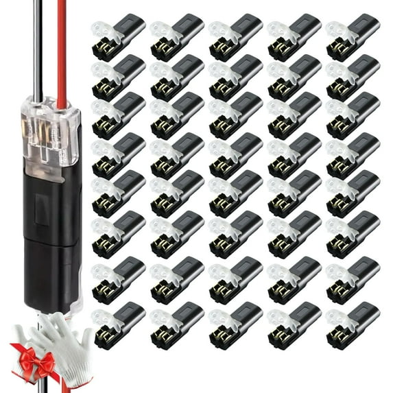 Double-Wire Plug-in Connector Led Light Strip Connectors 2 Pin, Quick ...