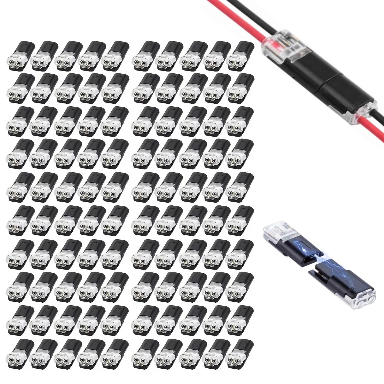 Double-Wire Plug-in Connector with Locking Buckle, Low Voltage Quick ...