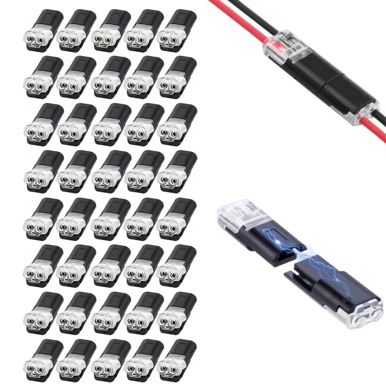 Double-Wire Plug-in Connector with Locking Buckle, Low Voltage Quick ...