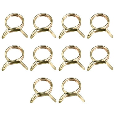 Uxcell 15mm Color-zinc Steel Band Spring Clamp for Fuel Line Silicone ...