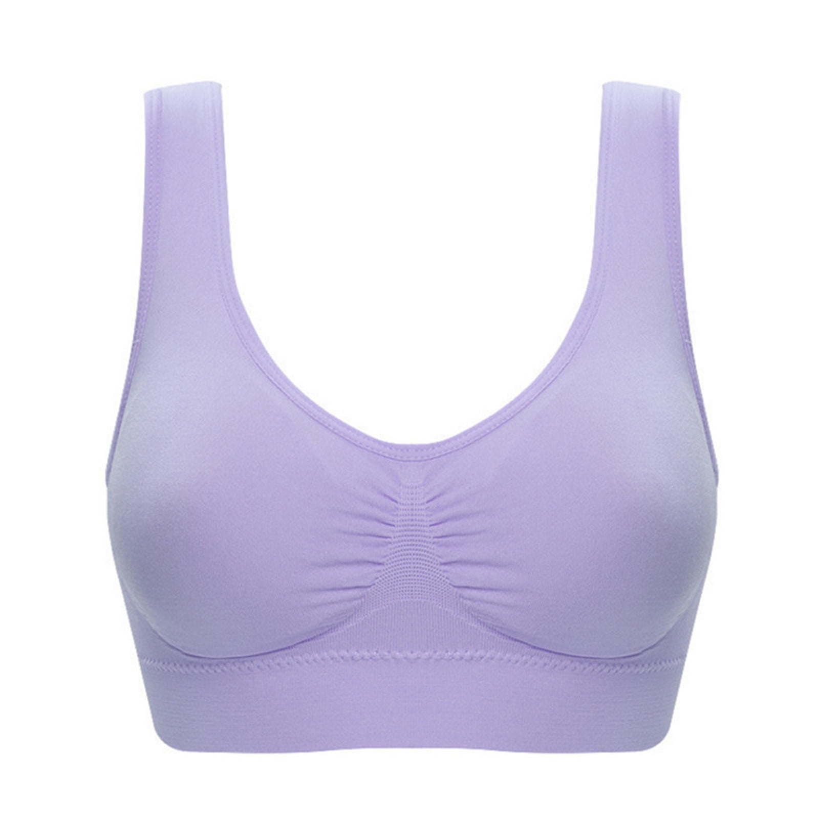 Double Women Plus Size Strapless Bra Bandeau Tube Removable Padded Top