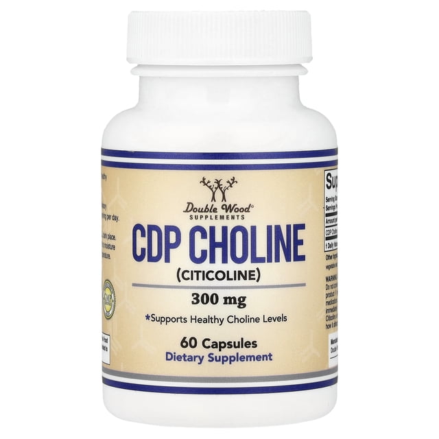 Double Wood Supplements CDP Choline, 300 mg, 60 Capsules - Walmart ...