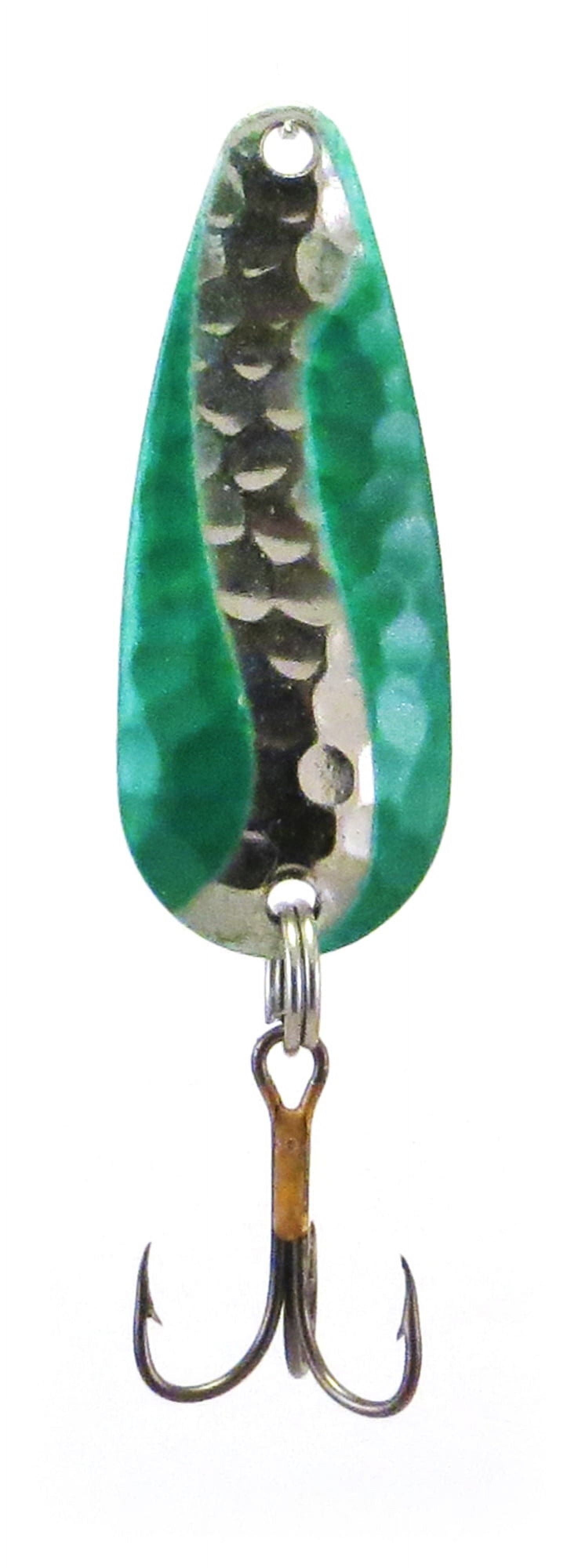 Rainbow Pot-O-Gold Bass & Trout Spoon Lure, Nickel/Green, 1/4 oz ...