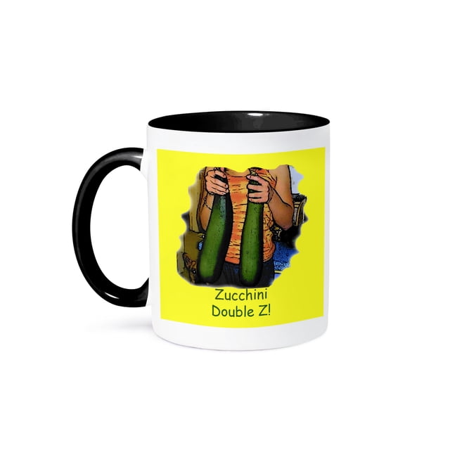 Double Z Zucchini, 11oz Two-Tone Black Mug - Walmart Business Supplies