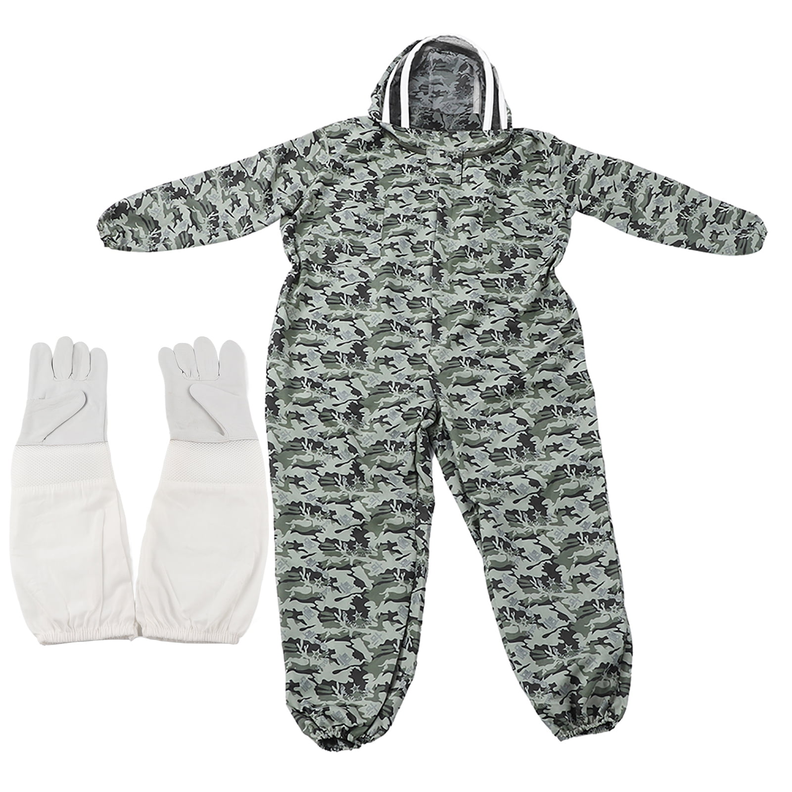 Double Zippers One Piece Bee Suit Beekeeping Protective Clothes with ...