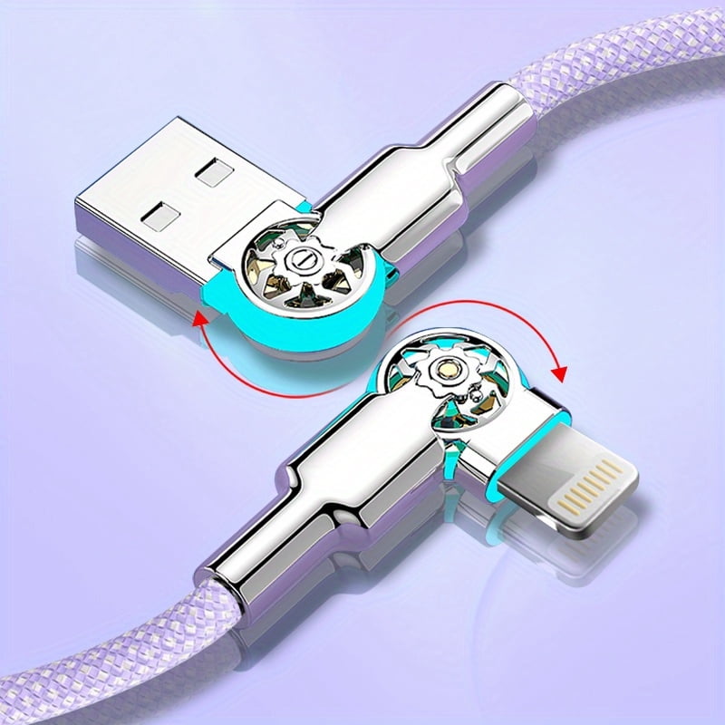 Double bend fast charging Type-C data cable | 360° rotation design ...