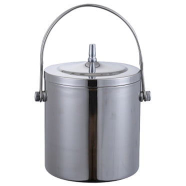 BREKX Iceberg Ice Bucket with Lid & Scoop Insulated Stainless Steel ...