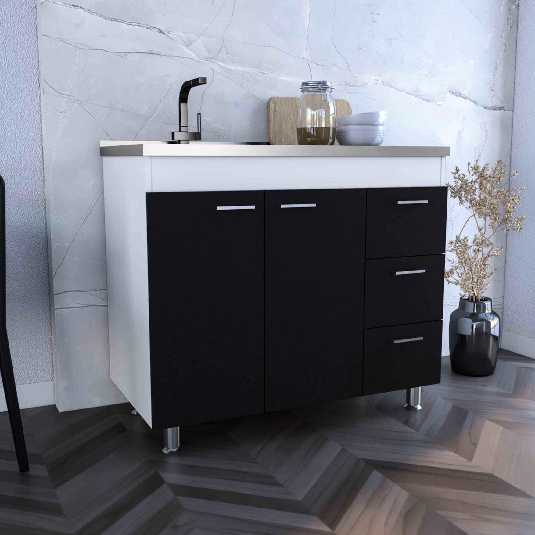 Double - door, three - drawer cabinet in multicolor - Beautify room ...