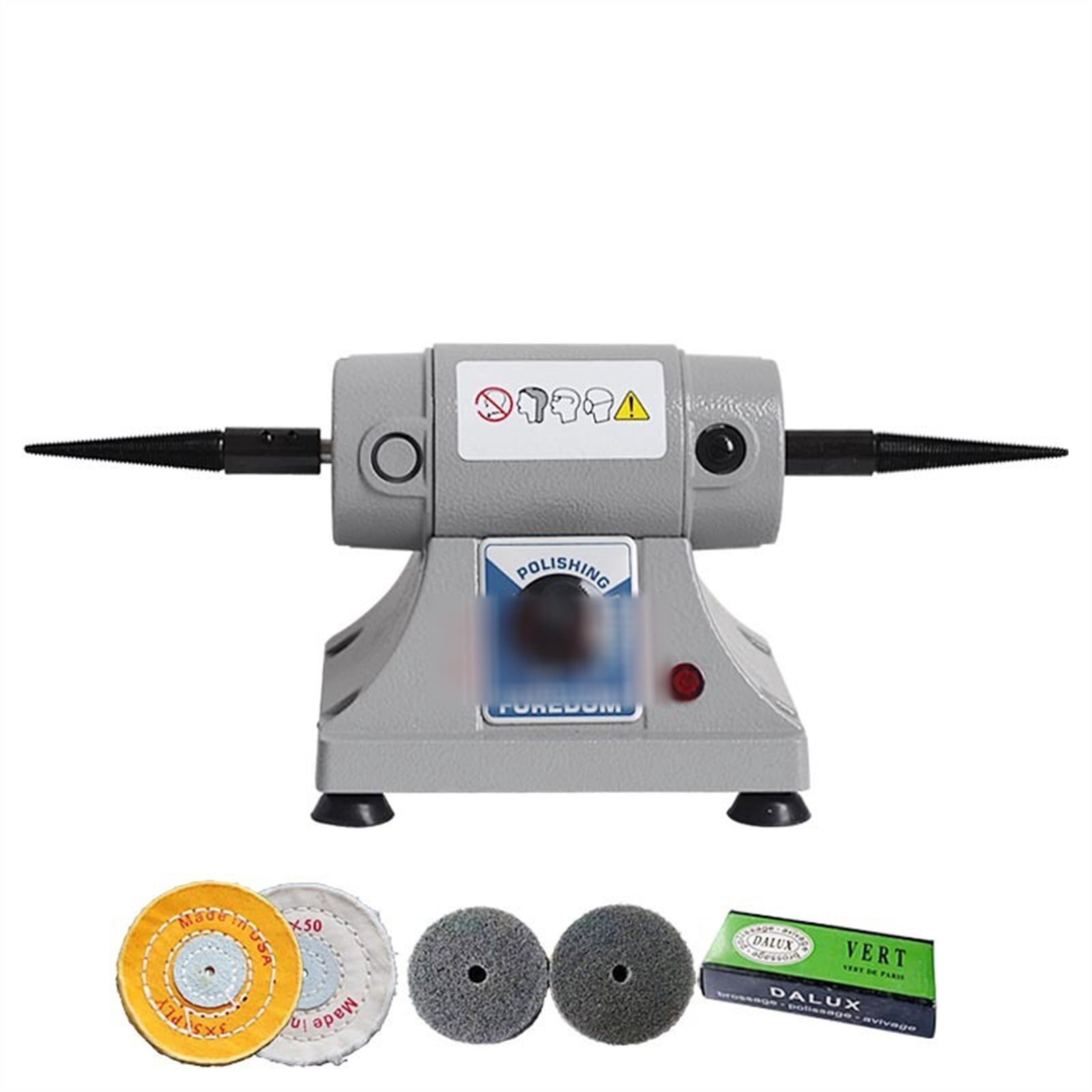 Double-head Cloth Wheel Machine Desktop Polishing Machine Small ...