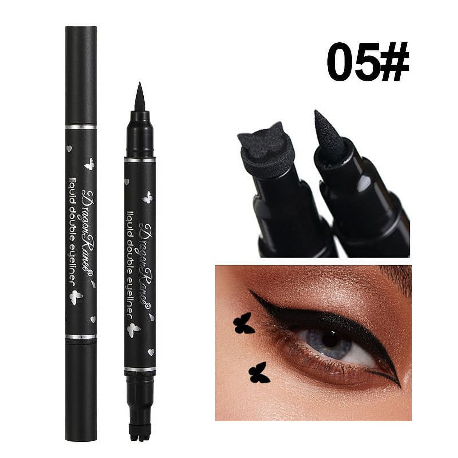 Double-headed Liquid Eyeliner Stamp Pen Set, Eye Liners for Women ...