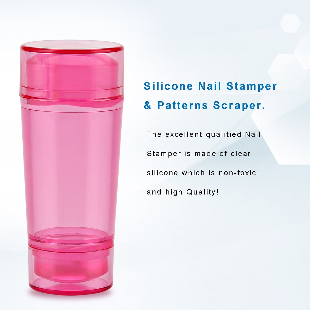 Double headed Silicone Nail Stamper & Patterns Scraper DIY Print ...