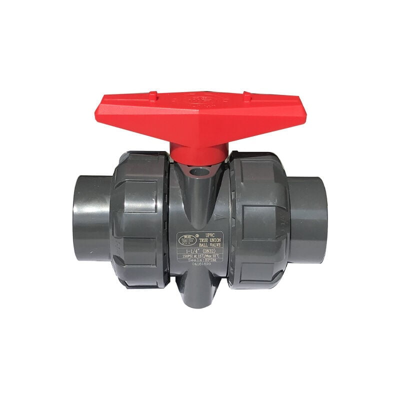 Double joint adhesive valve PVC ball valve with a diameter of 40mm ...