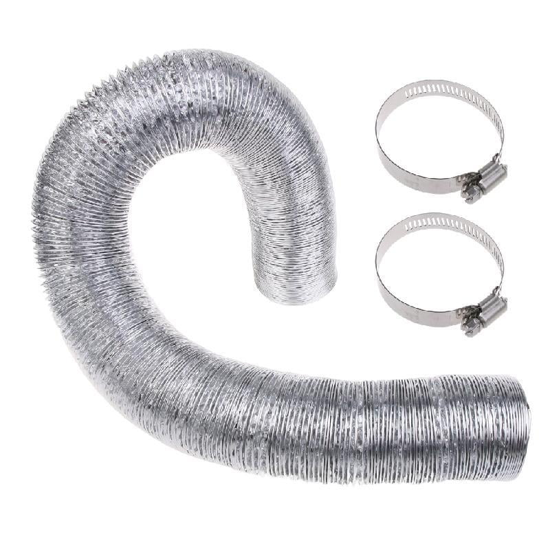Double-layer Aluminum Dryer Vent Hose with 2 Screw Clamps Universal Use ...