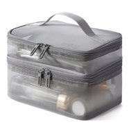 Walmart Hard Shell Cosmetic Travel Case for Makeup or Toiletries, White ...
