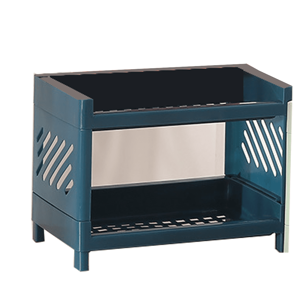 Double-layer Desktop Storage Rack Organizer Cosmetic Stationery Storage ...