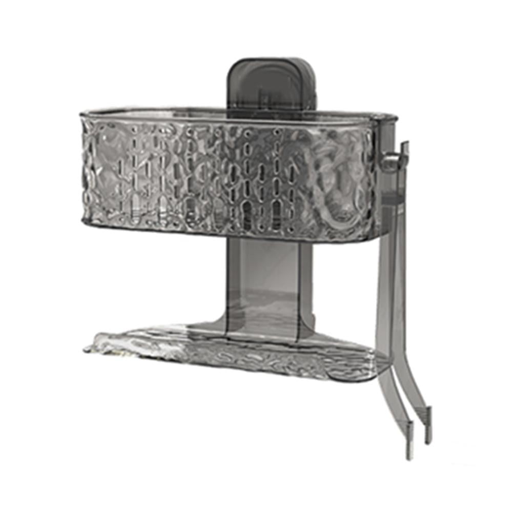 Double-layer Drain Rack for Suction Cup Face Towel Storage Box with ...