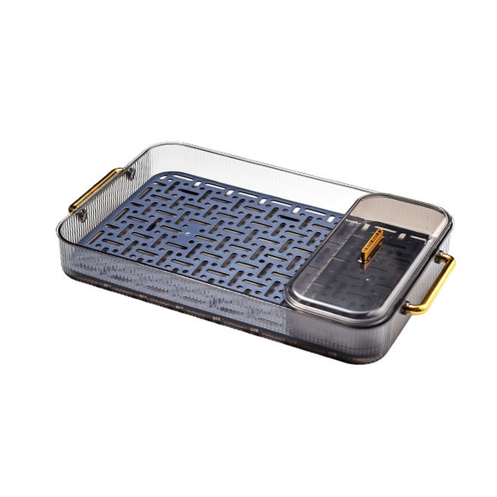 Double-layer Drain Tray Coffee Table Tray Plastic Cup Tray Fruit Tray ...