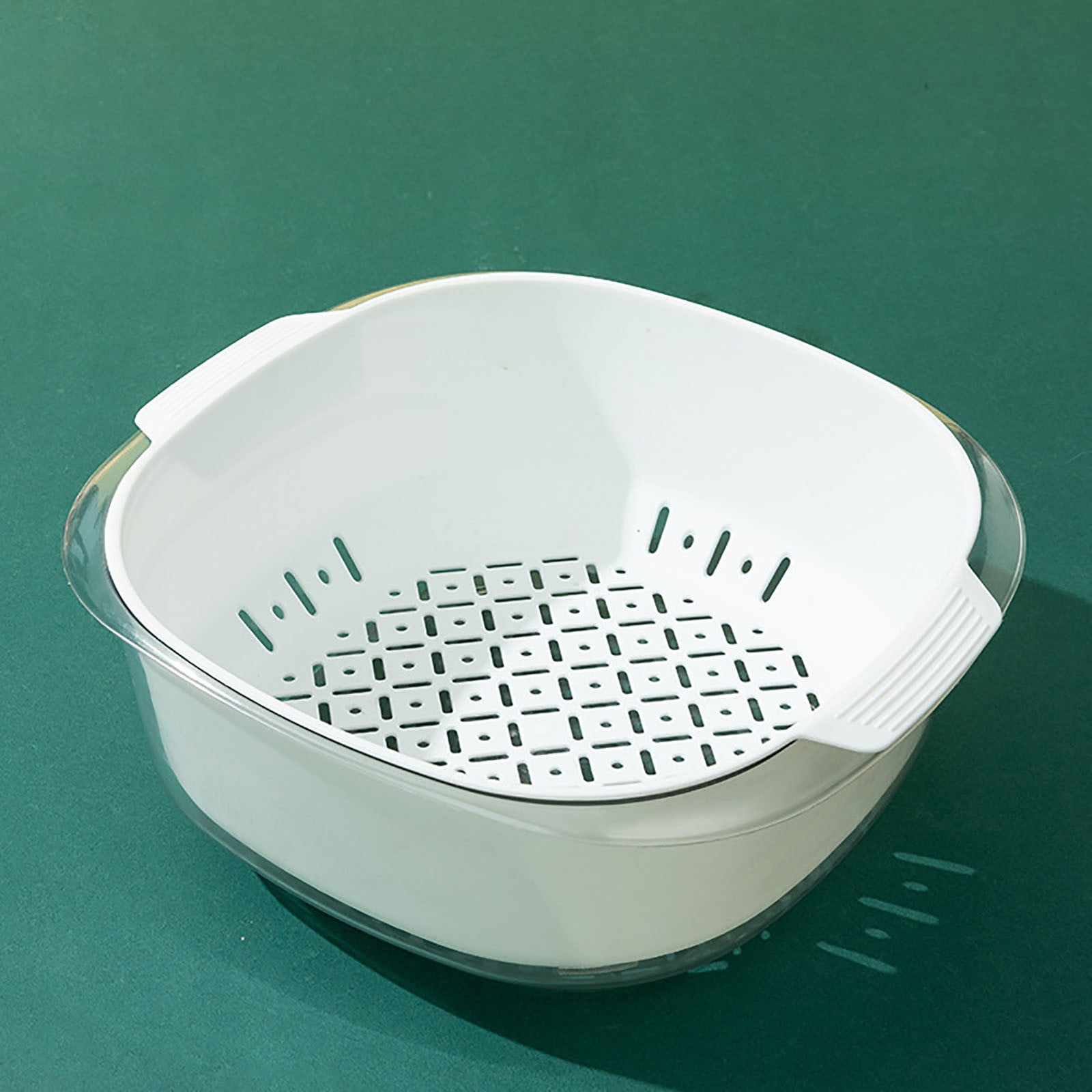 Double-layer Vegetable And Fruit Drainage Basket, Living Room Coffee ...