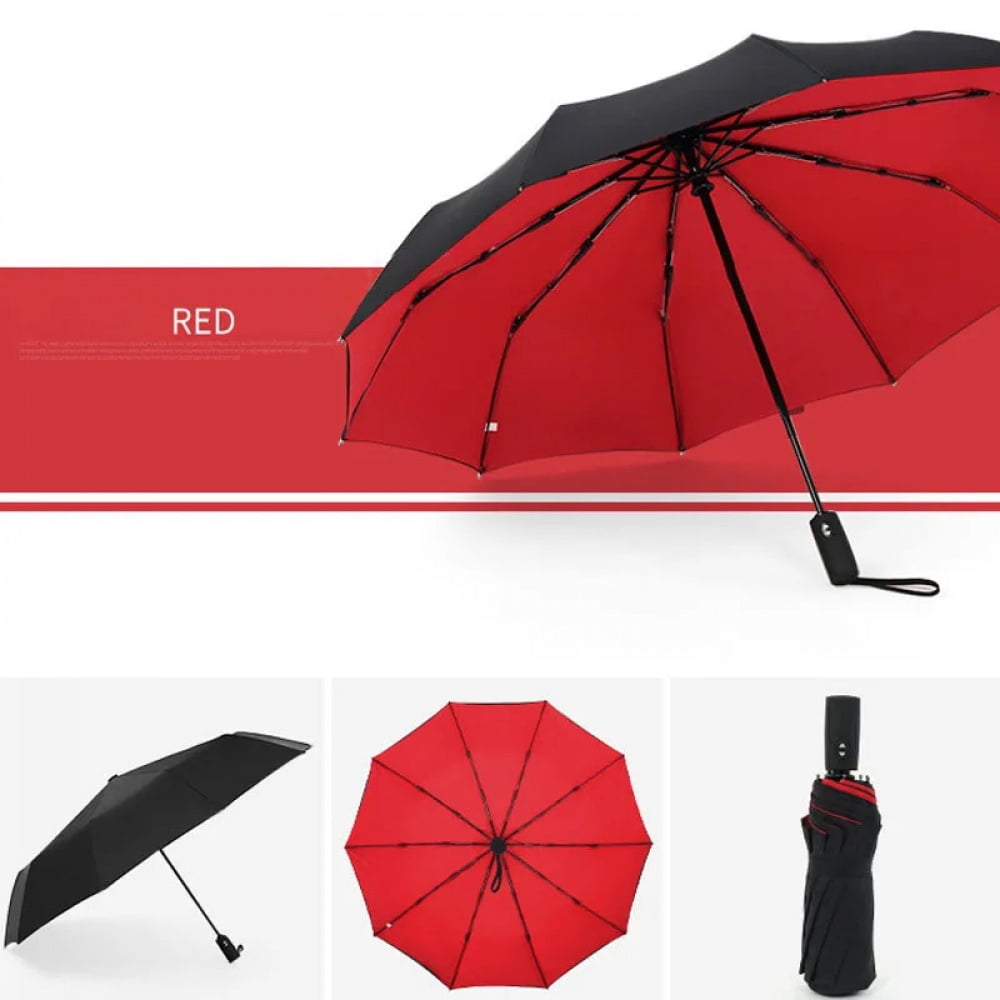 Double-layer automatic sunny umbrella reinforced windproof sun ...