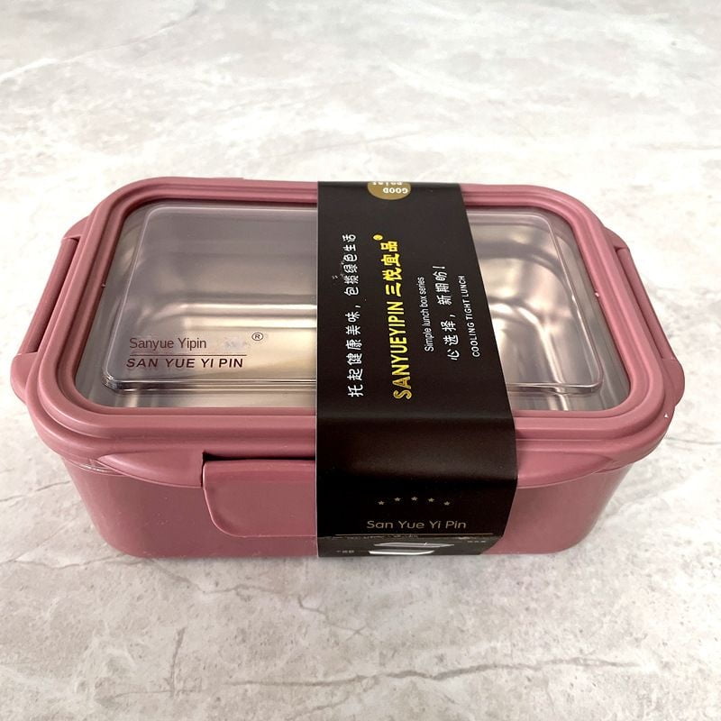 Double-layer compartment lunch box for adult office workers 304 ...